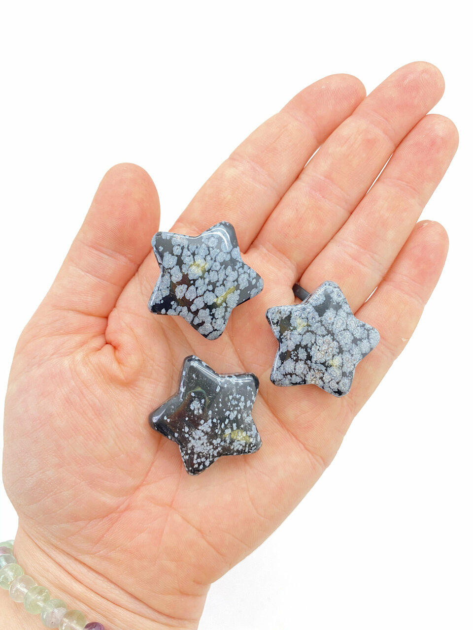 Snowflake Obsidian Star - Polished Stone | New Moon Beginnings