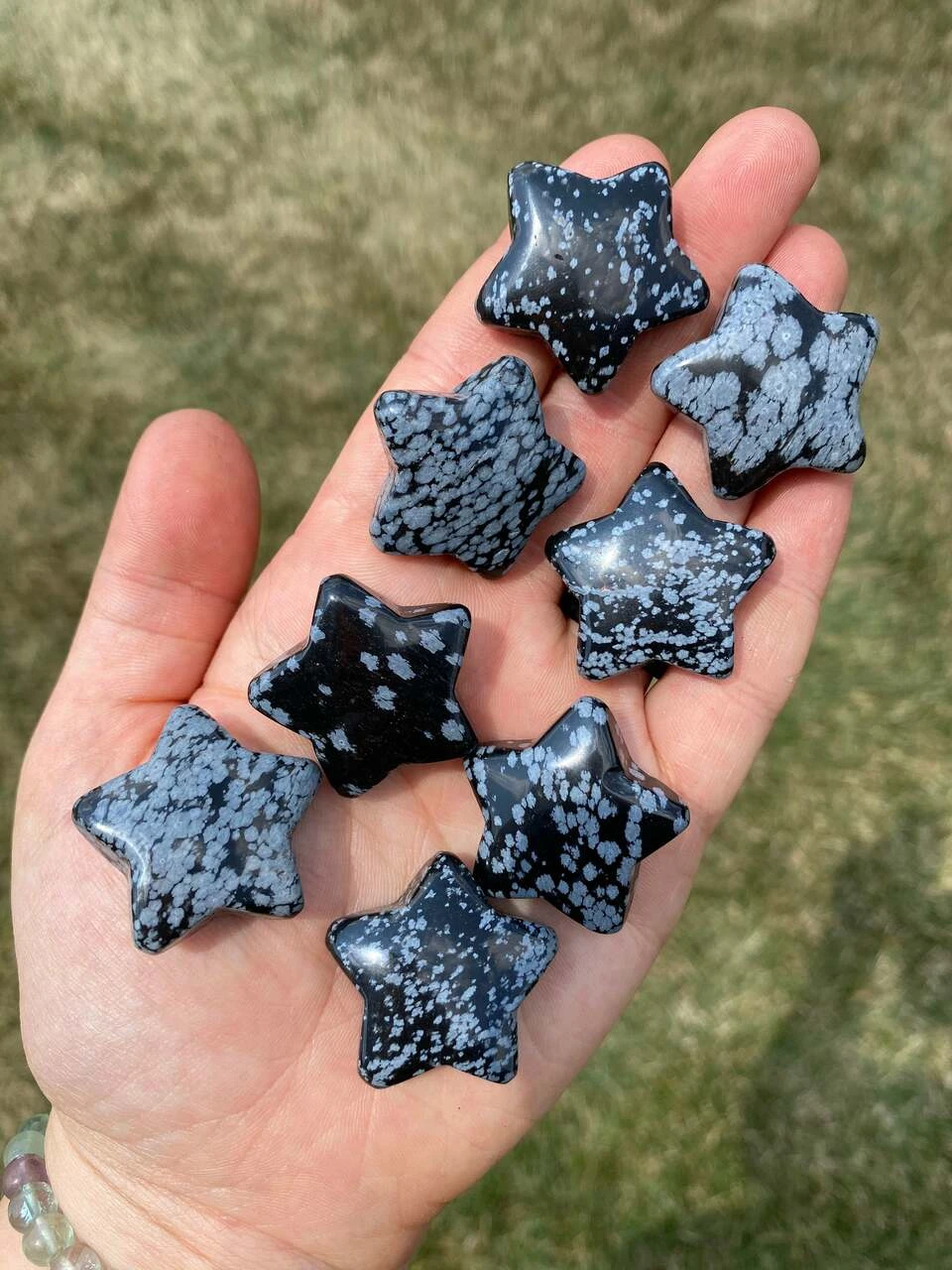 Snowflake Obsidian Star - Polished Stone | New Moon Beginnings