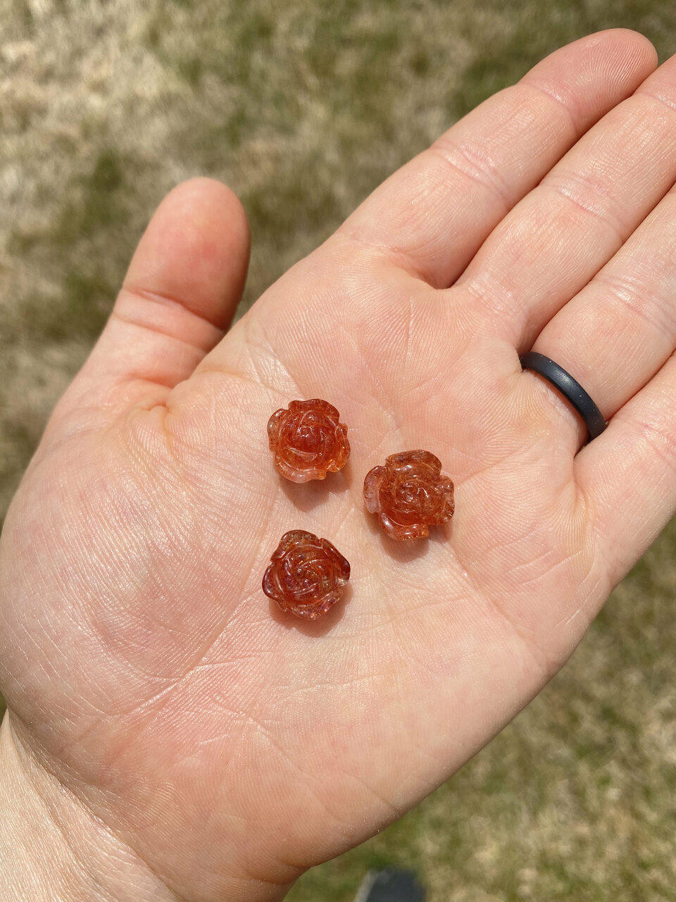 Sunstone Rose - Polished Stone Sculpture | New Moon Beginnings