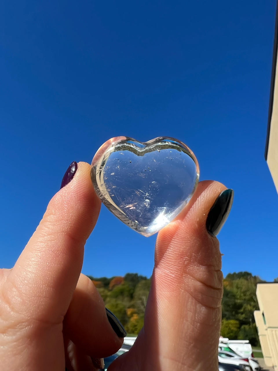 Clear Quartz Heart - Polished Crystal | New Moon Beginnings