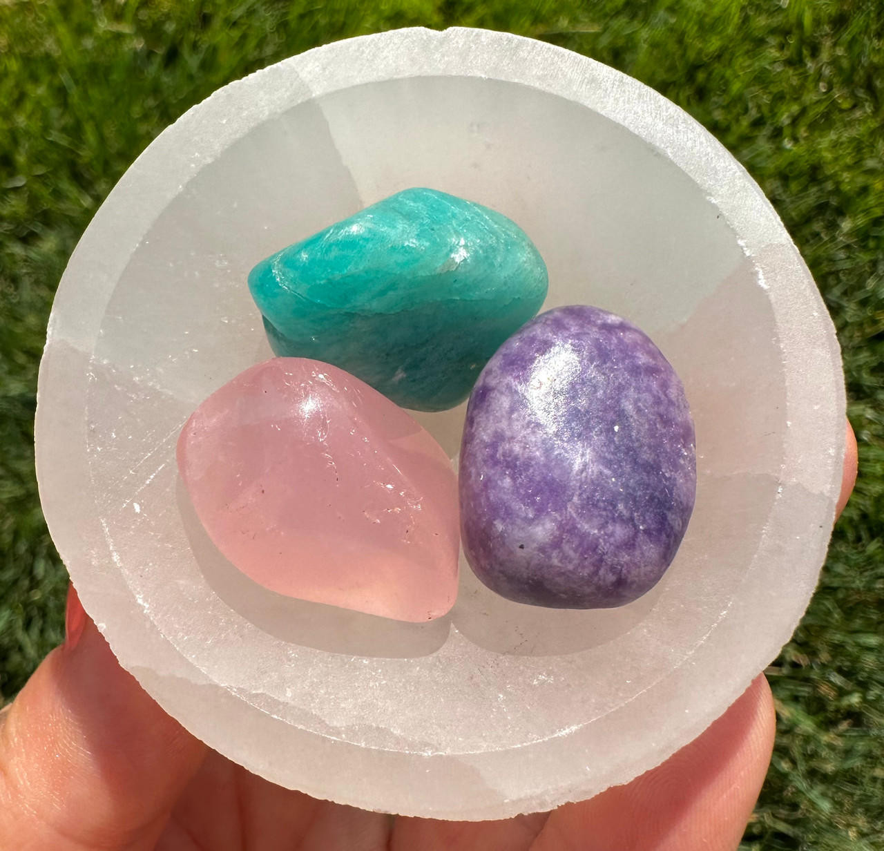Worry & Calming Stone Set (Tumbled) - Am, Le, Rq | New Moon Beginnings
