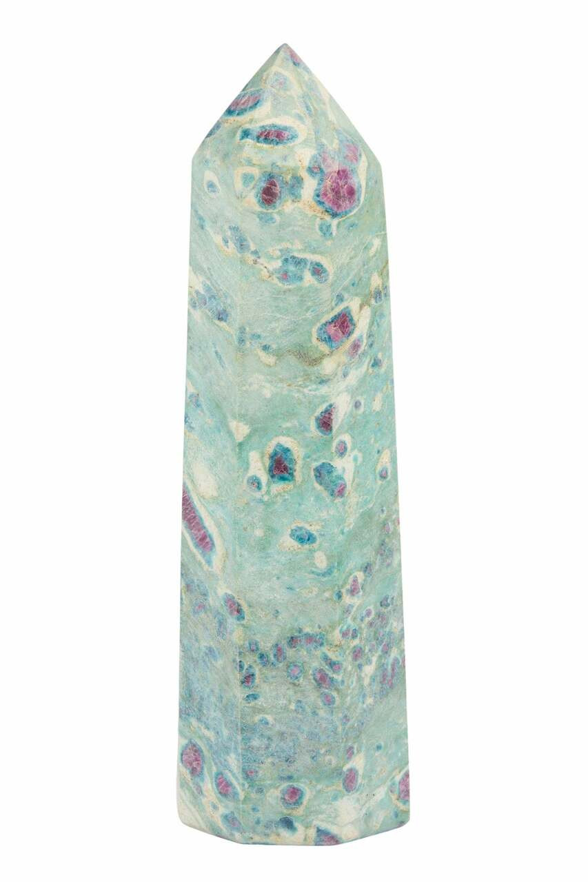 Ruby in Fuchsite Point - Polished Stone Tower - 2 | New Moon Beginnings