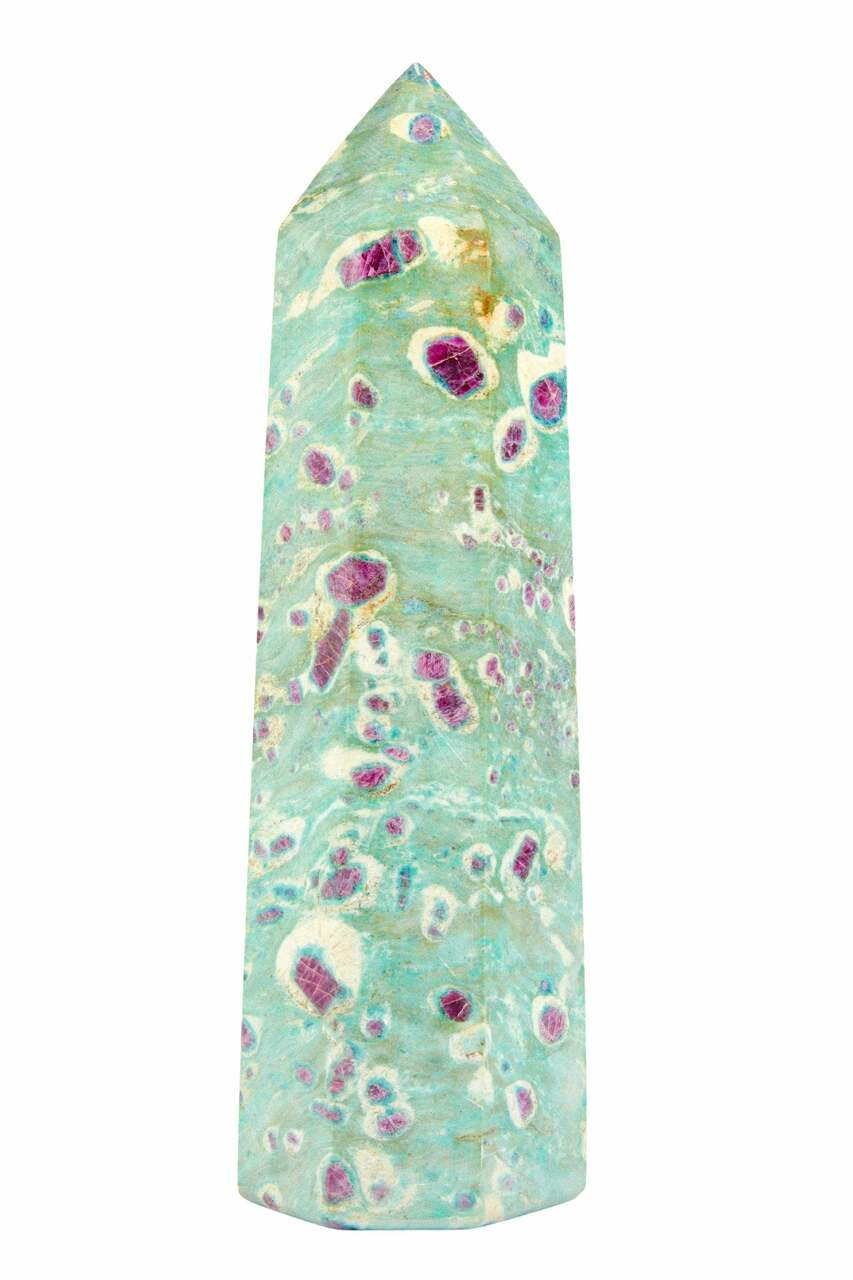 Ruby in Fuchsite Point - Polished Stone Tower - 2 | New Moon Beginnings