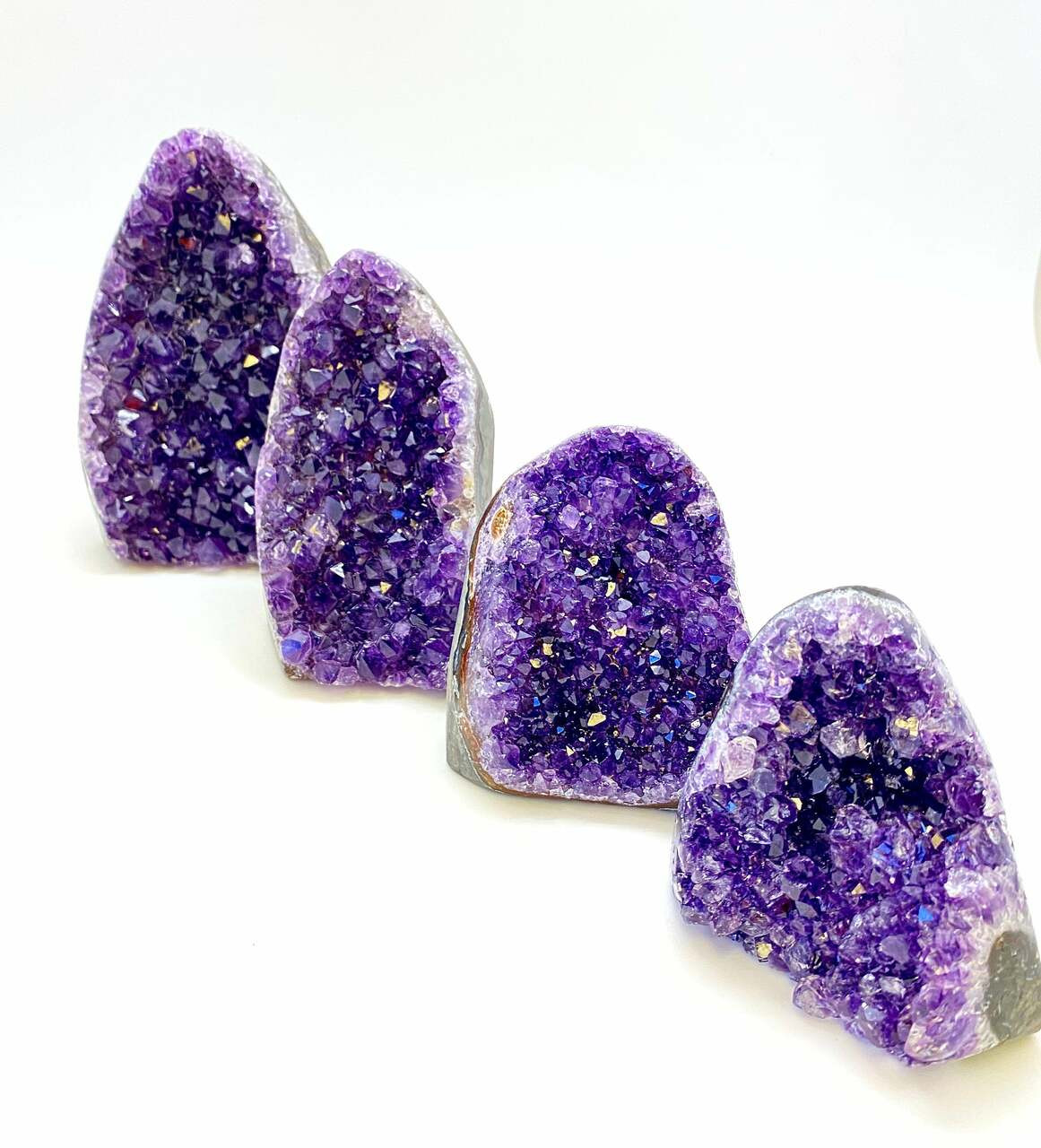 Home & Living Gorgeous micro Amethyst cluster .Agate polished edges ...