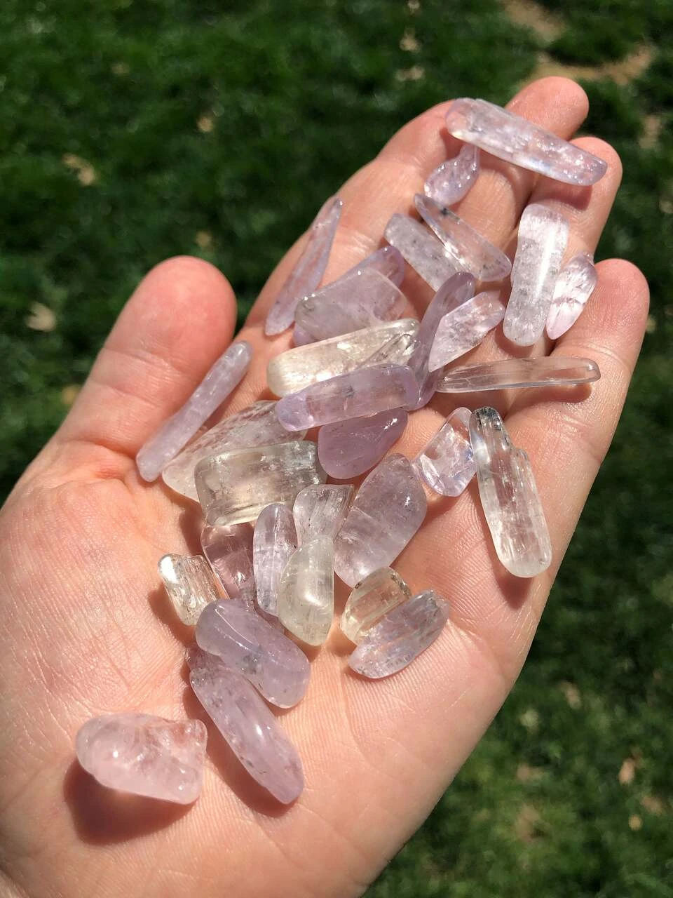 Tumbled Kunzite - Kunzite Tumbled Stone | New Moon Beginnings