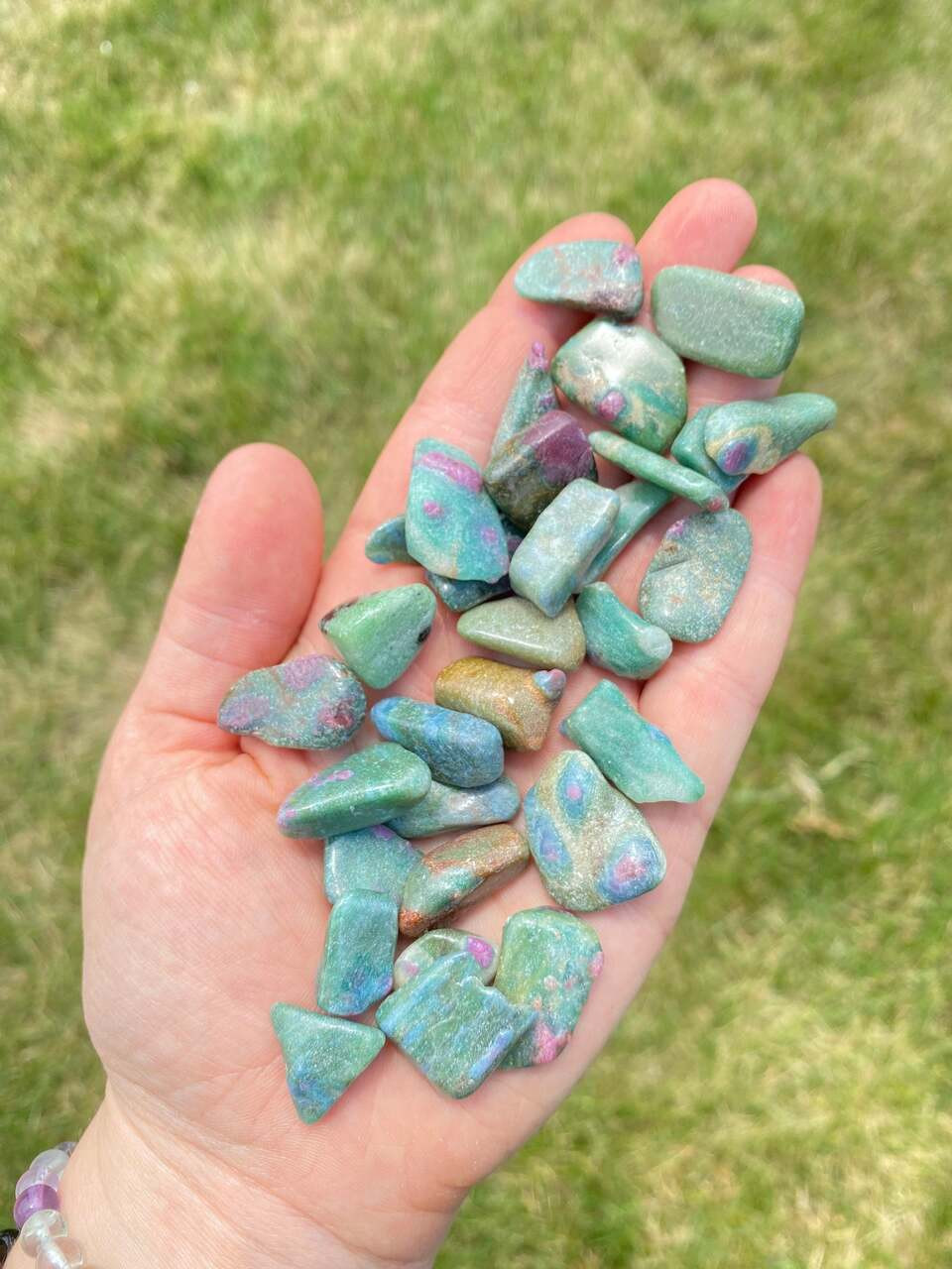 Ruby in Fuchsite Tumbled Stone | New Moon Beginnings