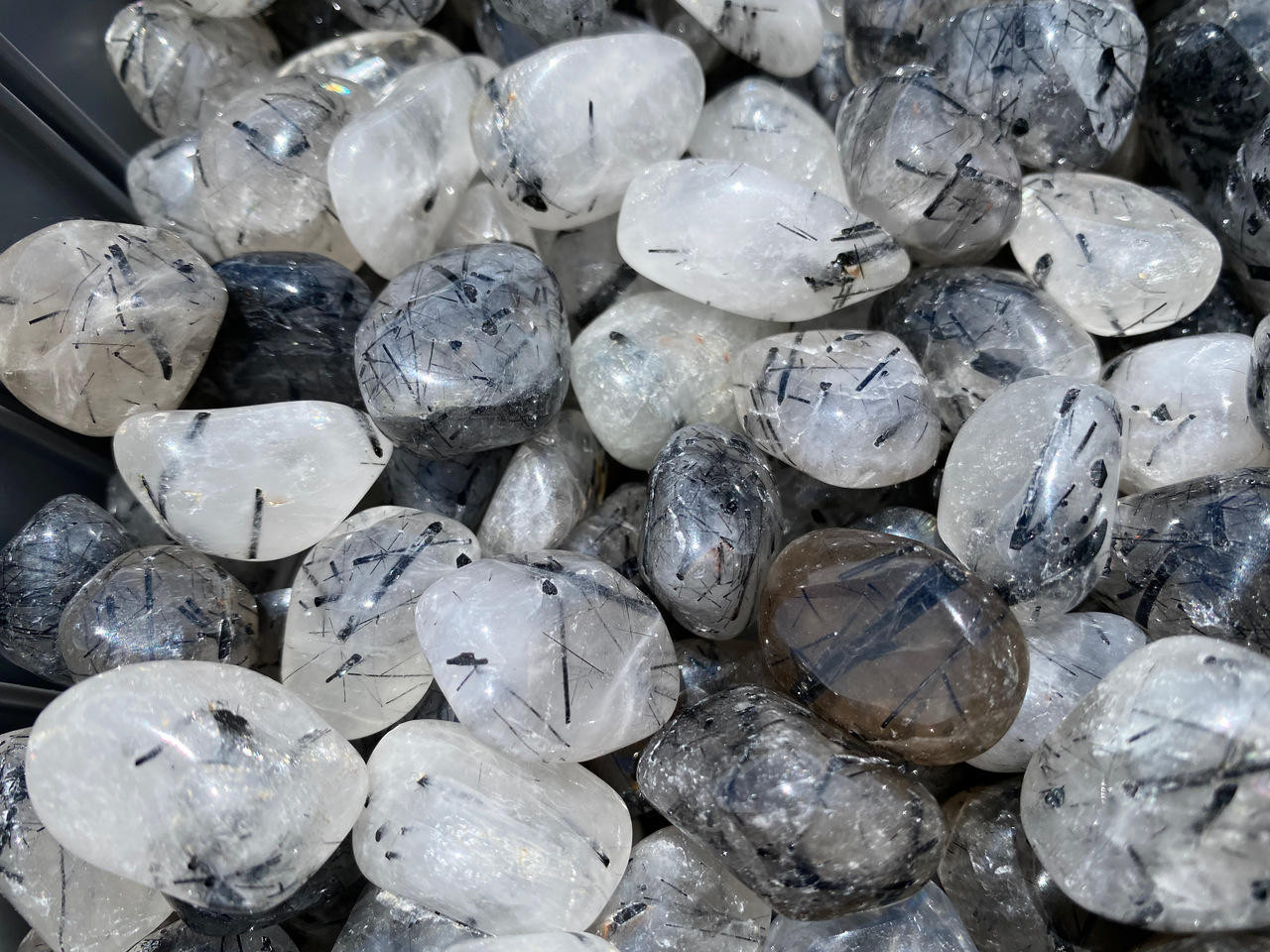 Tumbled Tourmalinated Quartz - Grade A | New Moon Beginnings
