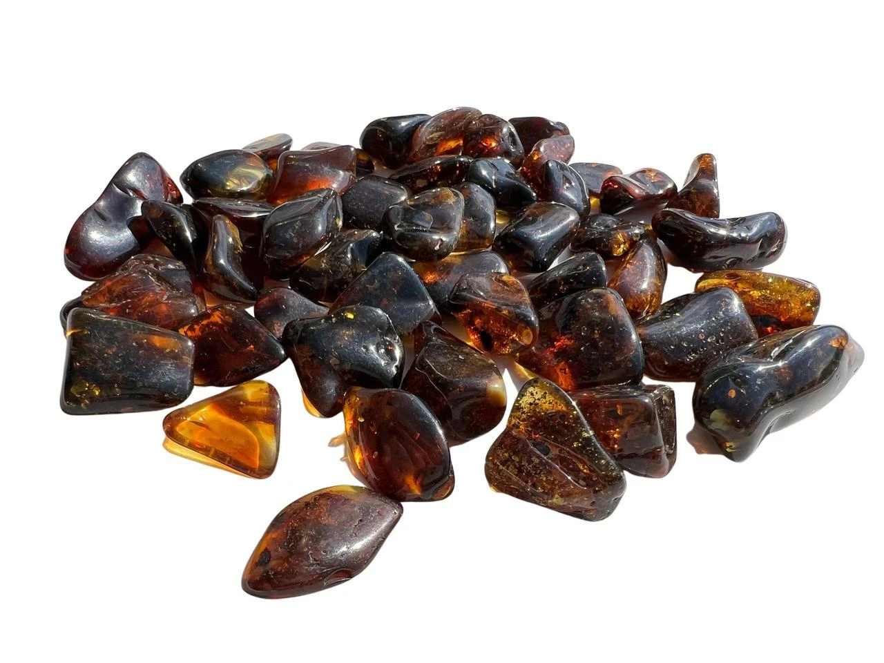 Baltic Amber Tumbled Stone - Dark | New Moon Beginnings
