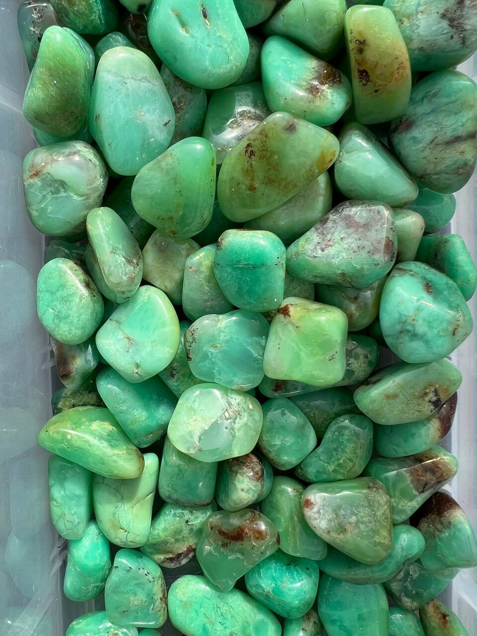 Chrysoprase Tumbled Stone (Grade A) - Tanzania | New Moon Beginnings