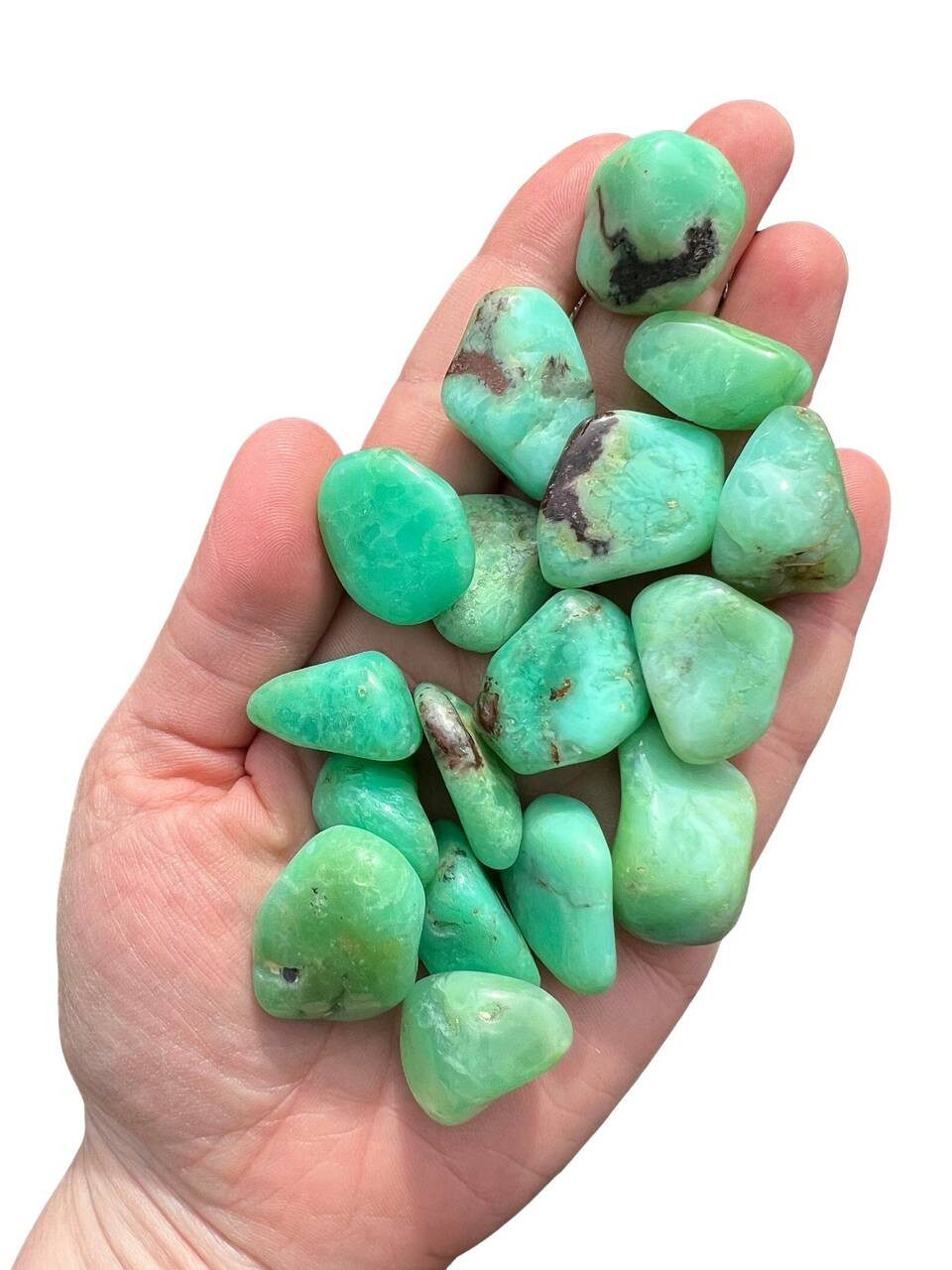Chrysoprase Tumbled Stone (Grade A) - Tanzania | New Moon Beginnings