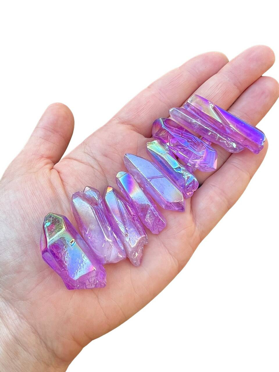 Fuchsia Aura Quartz Point | New Moon Beginnings