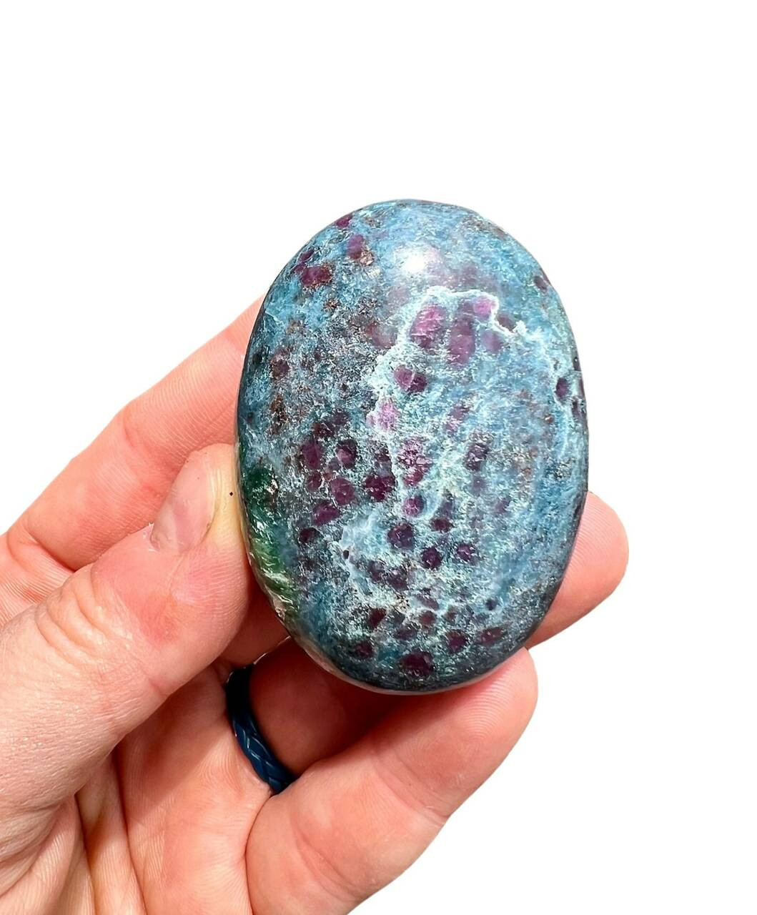 Ruby Kyanite Palm Stone | New Moon Beginnings