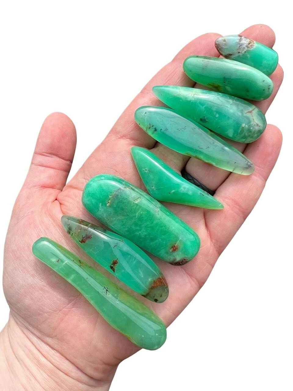 Chrysoprase Stone Stick or Rod - Grade AAA | New Moon Beginnings