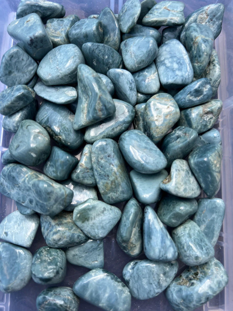Blue Jade Tumbled Stone - Grade AB | New Moon Beginnings