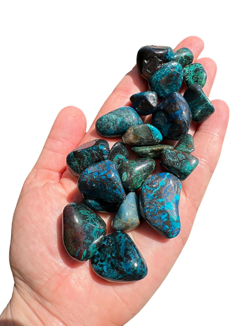 Chrysocolla Galena Tumbled Stone | New Moon Beginnings
