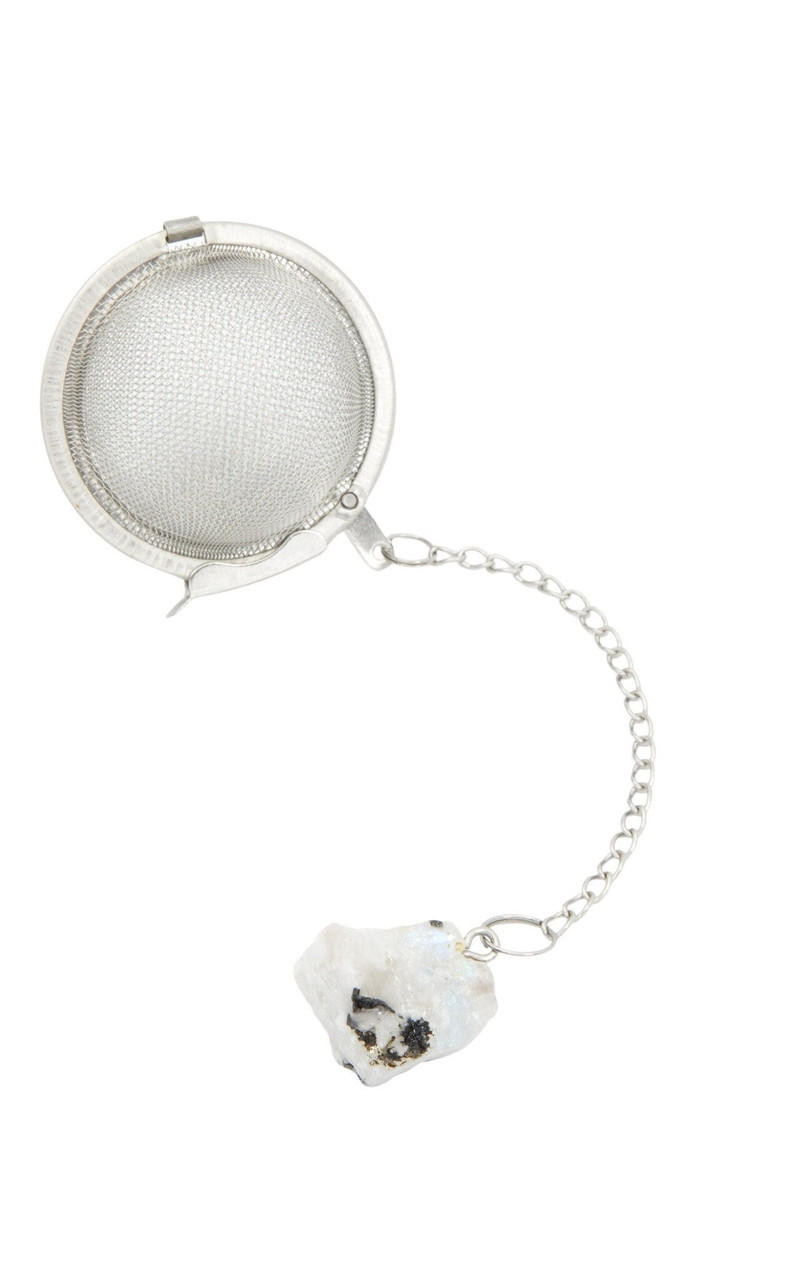 Raw Rainbow Moonstone Crystal Tea Infuser | New Moon Beginnings