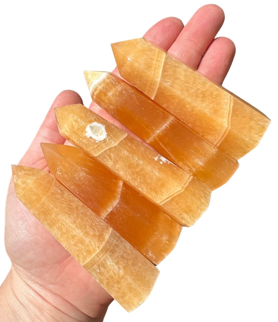 Orange Calcite Tower | New Moon Beginnings
