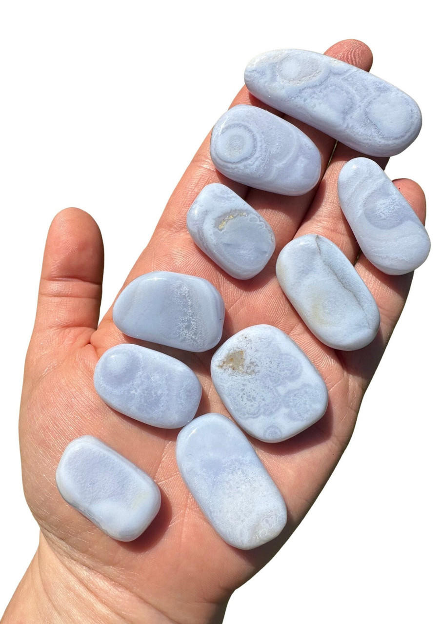 Blue Lace Agate Slice (Small, Polished) - New Moon Beginnings | New ...