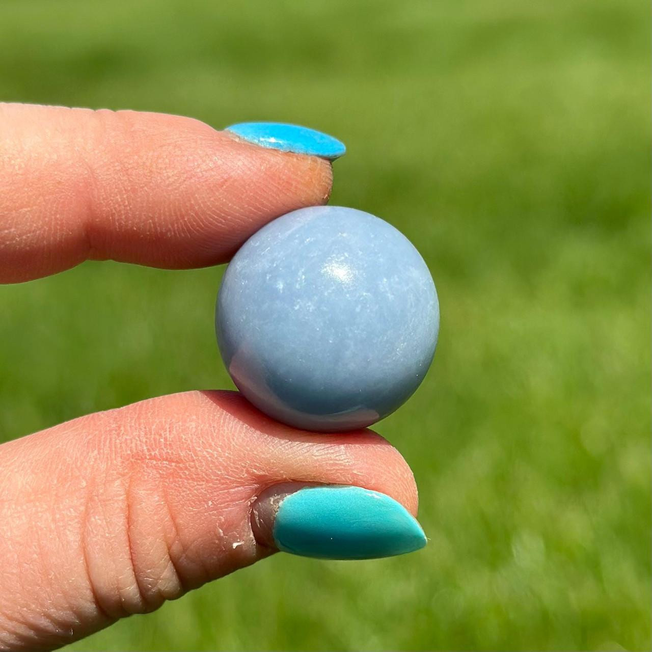 Angelite Heart - Polished Stone | New Moon Beginnings