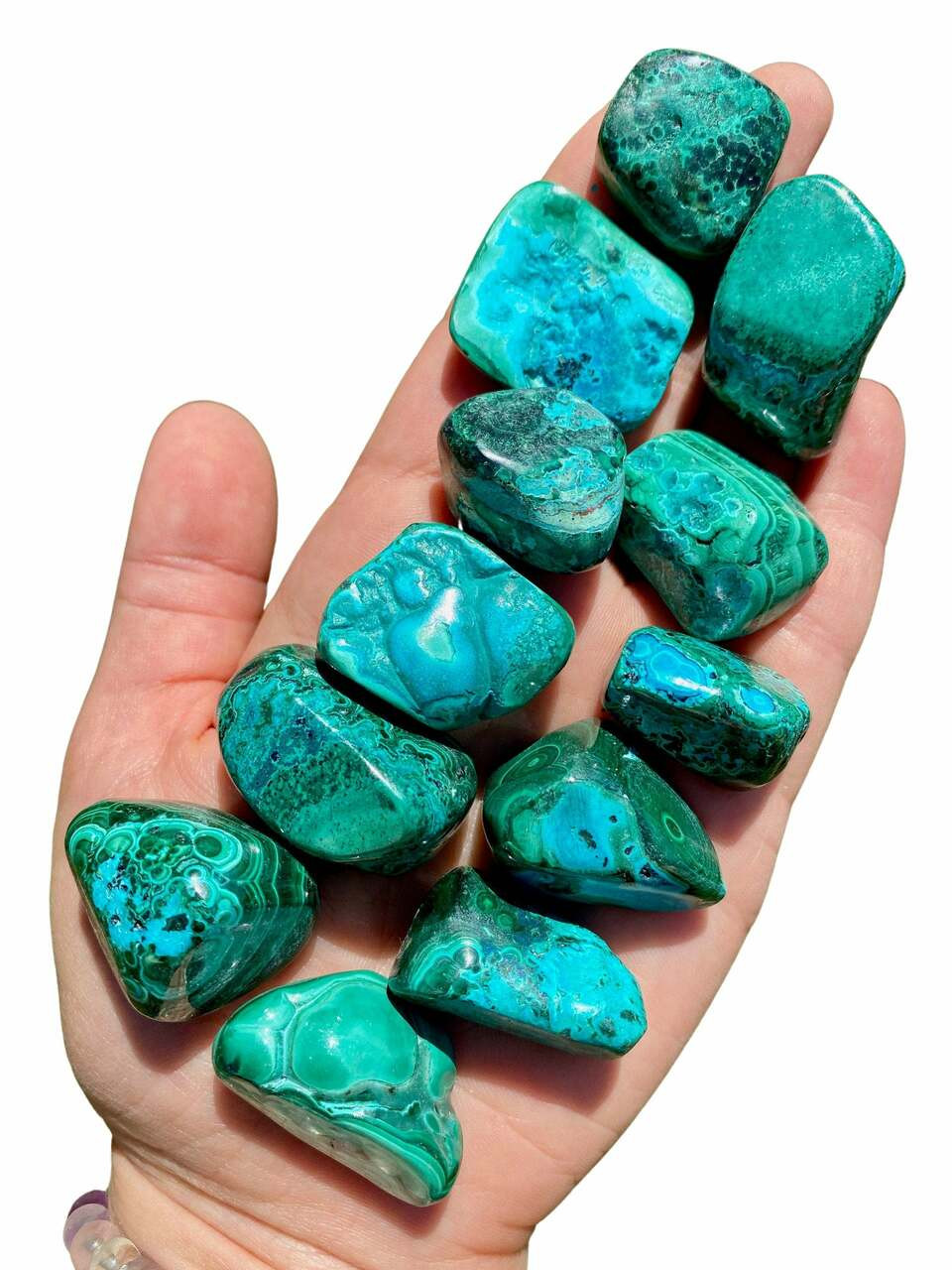 Chrysocolla Galena Tumbled Stone | New Moon Beginnings