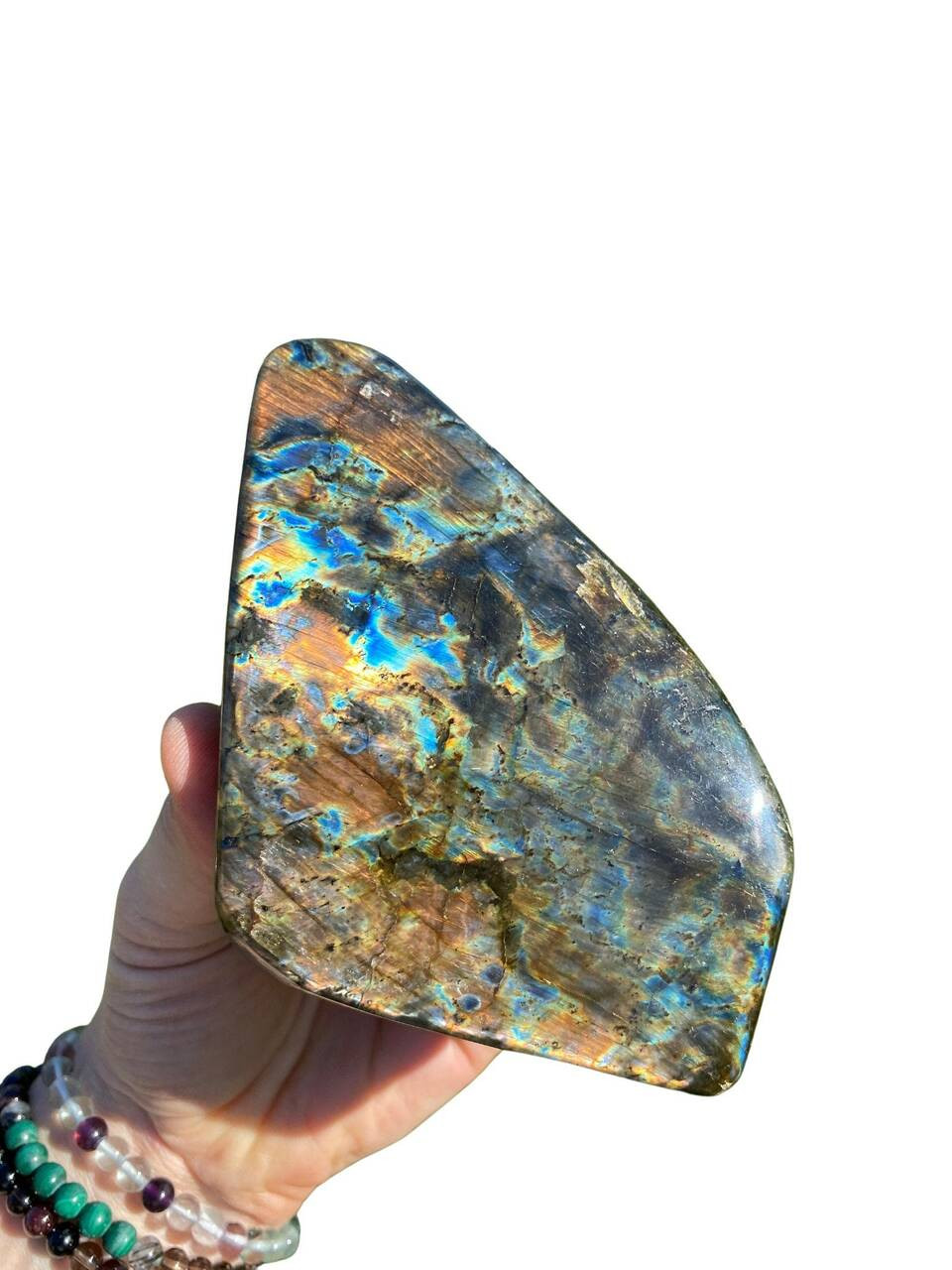 Spectrolite Polished Standing Freeform Stone - 137 | New Moon Beginnings