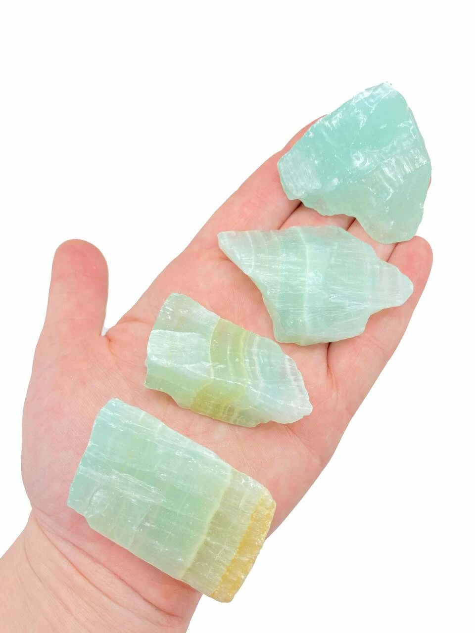 Raw Calcite Crystal Set - 5 Stones | New Moon Beginnings