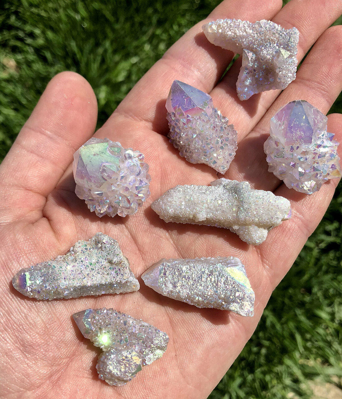 Raw Angel Aura Spirit Quartz Crystal Cluster | New Moon Beginnings