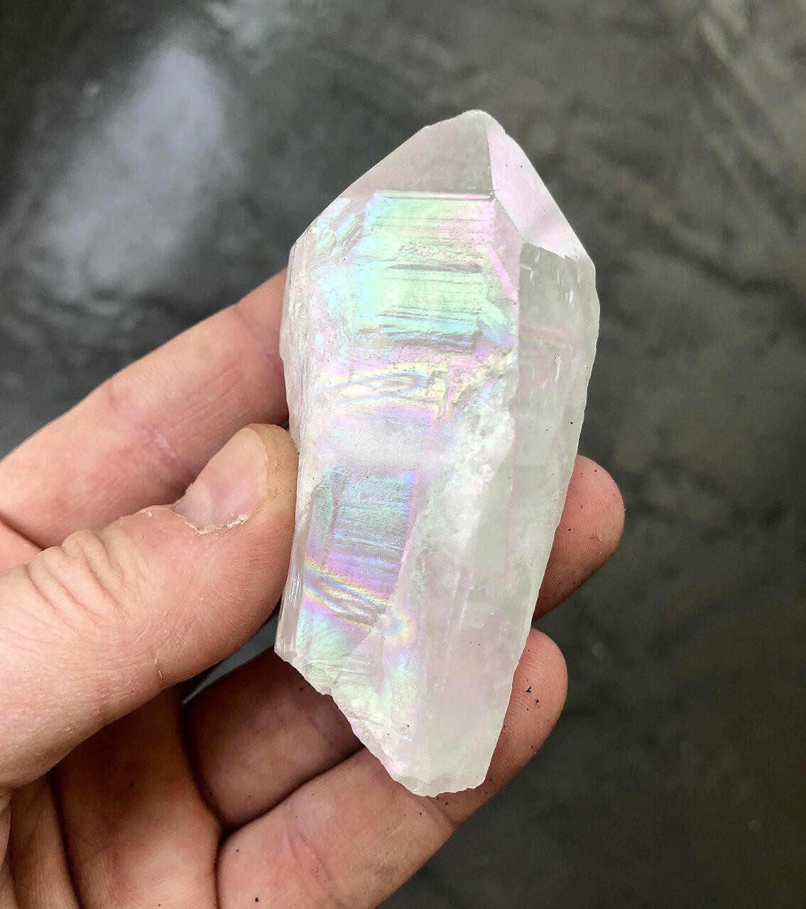 Raw Angel Aura Quartz Crystal | New Moon Beginnings
