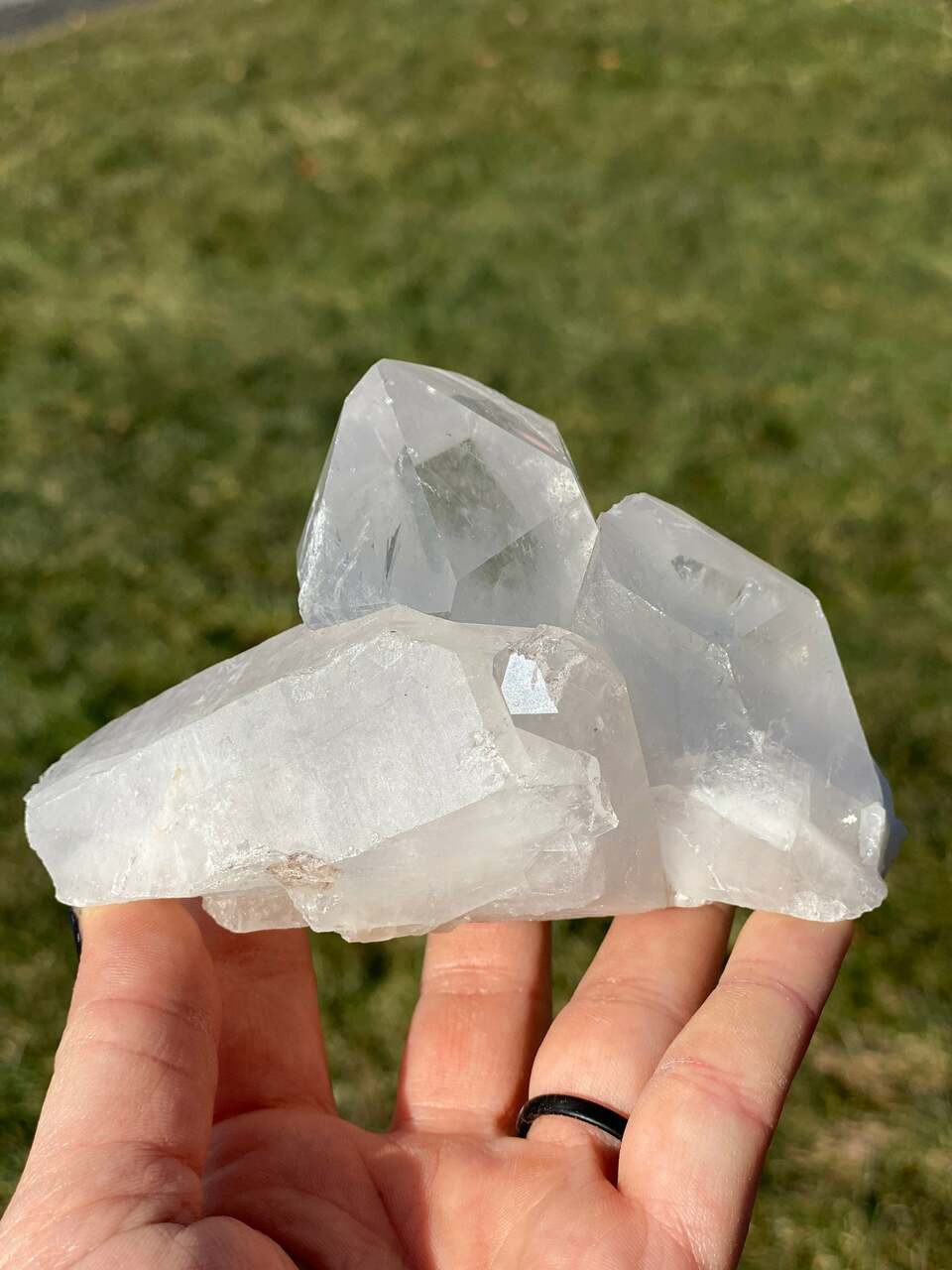 Raw Clear Quartz Cluster with Large Points (A Grade) | New Moon Beginnings