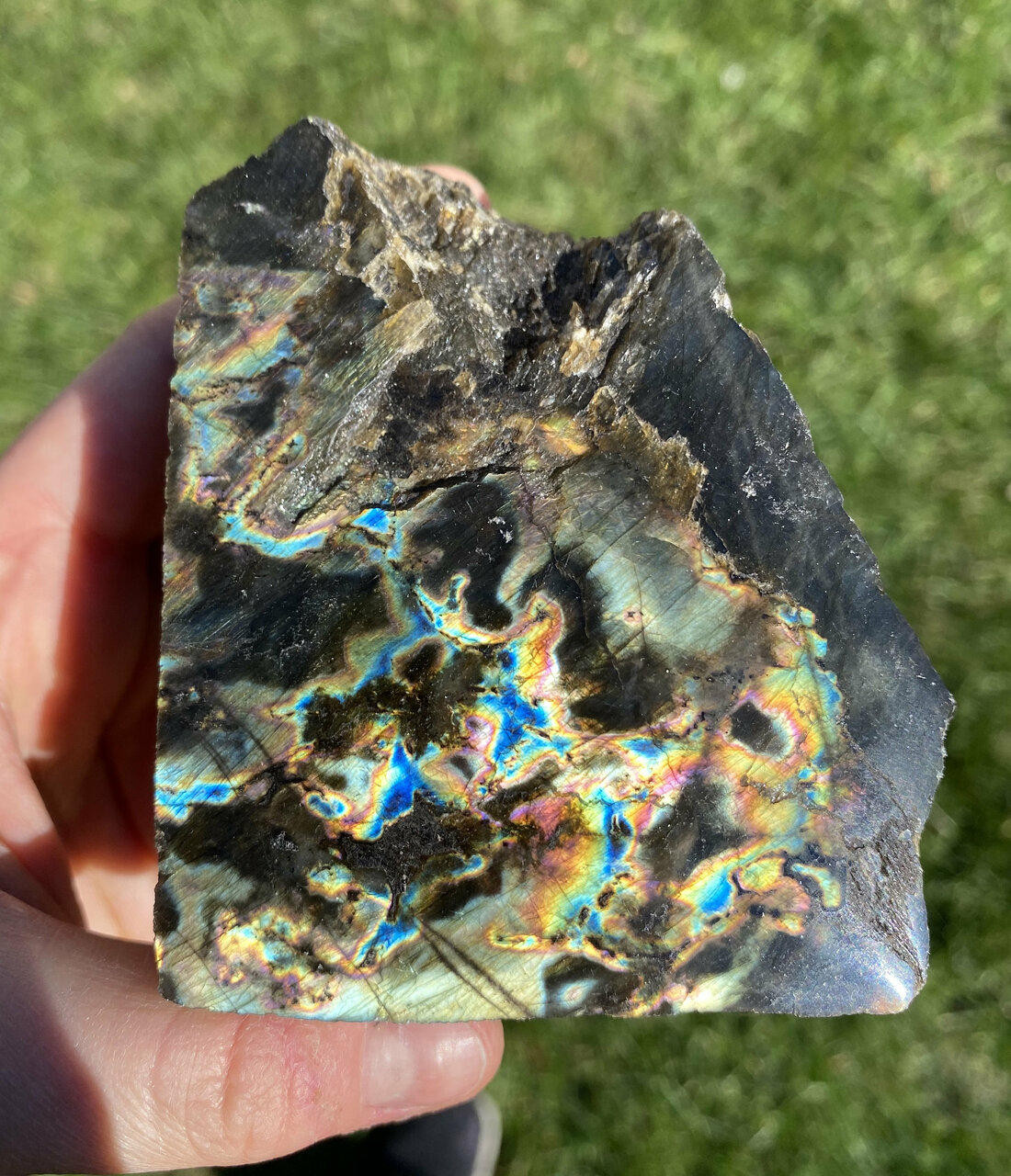 Spectrolite Heart - Polished Stone | New Moon Beginnings