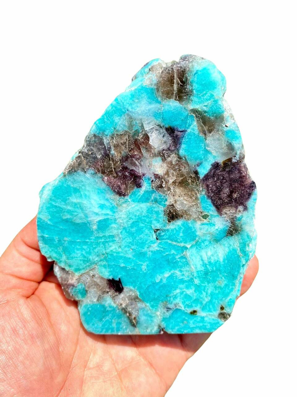 Amazonite Heart Polished Stone | New Moon Beginnings