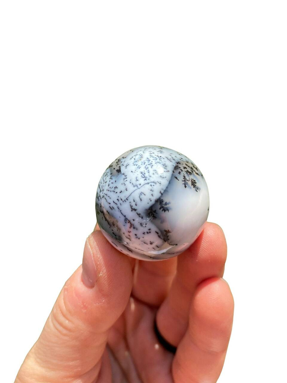 Tumbled Dendritic Opal - Dendritic Opal Tumbled Stone | New Moon Beginnings