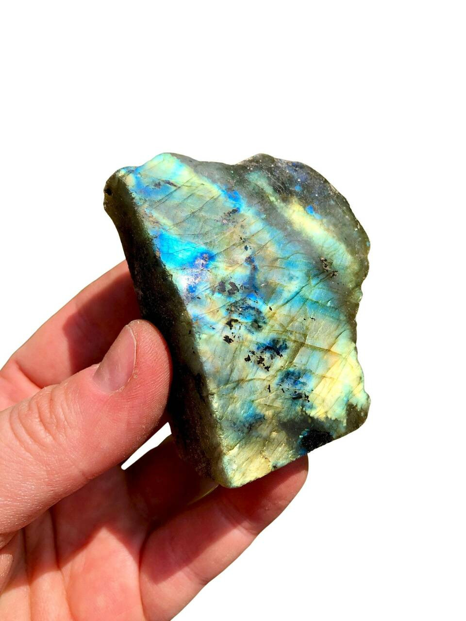 Labradorite Slab - Front Polished Standing Stone | New Moon Beginnings