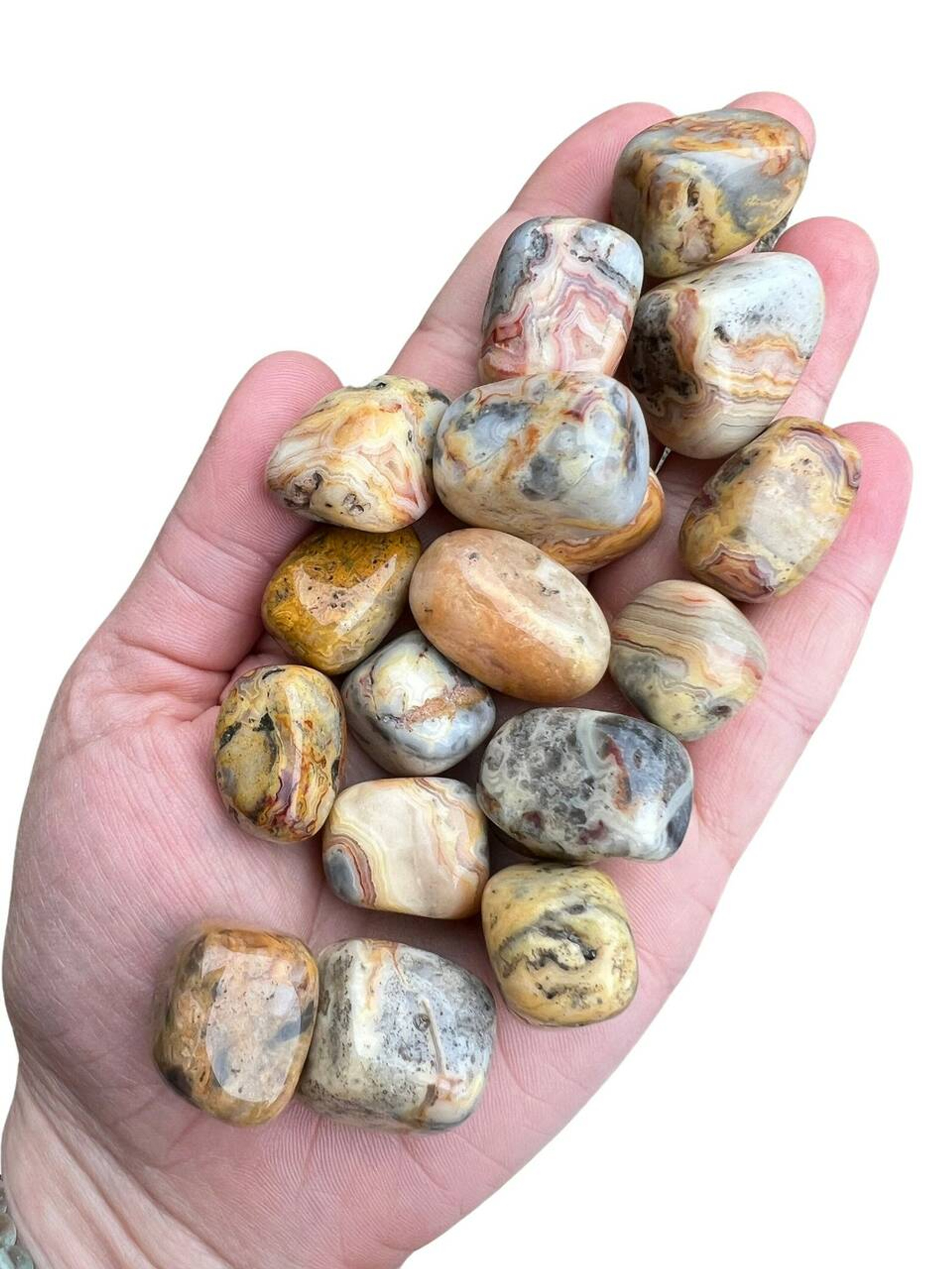 Tumbled Blue Lace Agate - Blue Lace Agate Tumbled Stone - Grade A | New ...