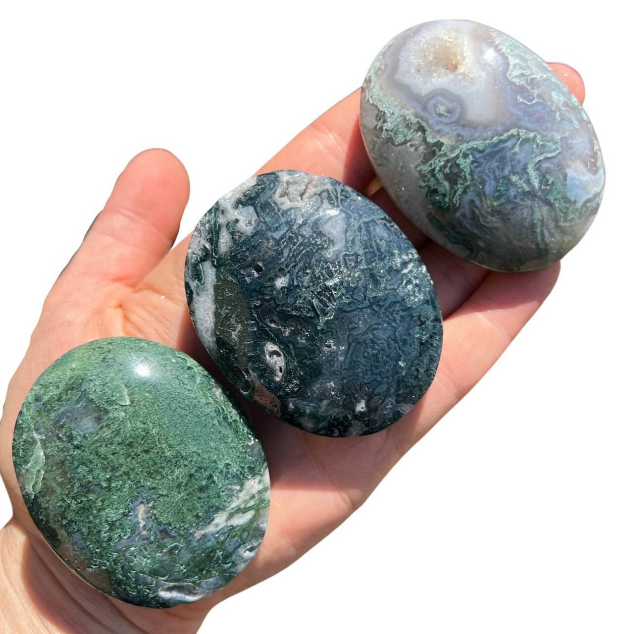 Raw Moss Agate Stone | New Moon Beginnings