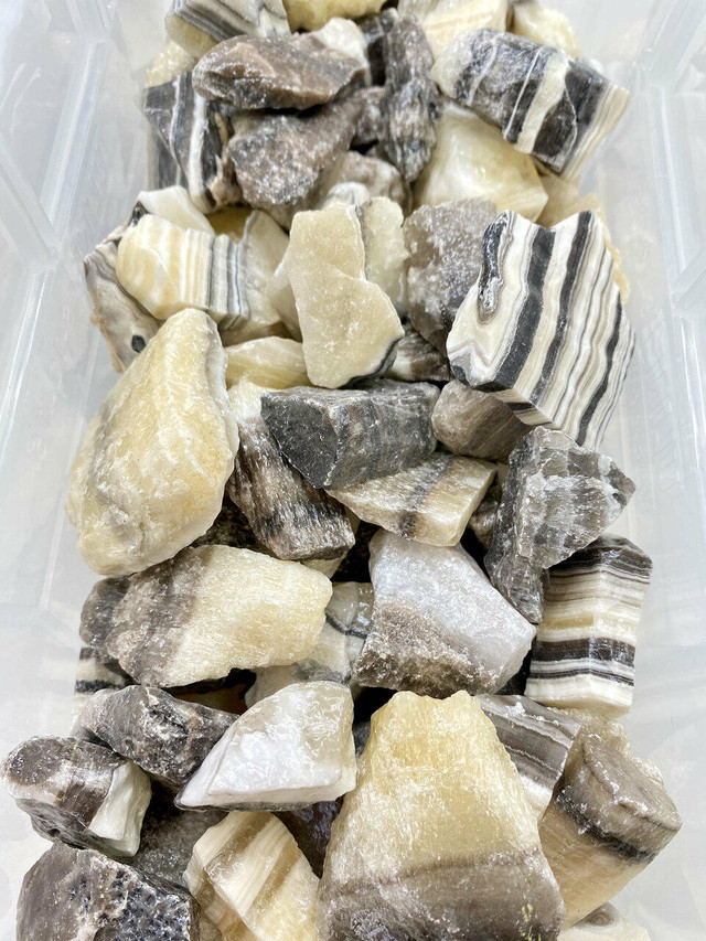 Raw Phantom Calcite Crystal - Zebra Calcite | New Moon Beginnings