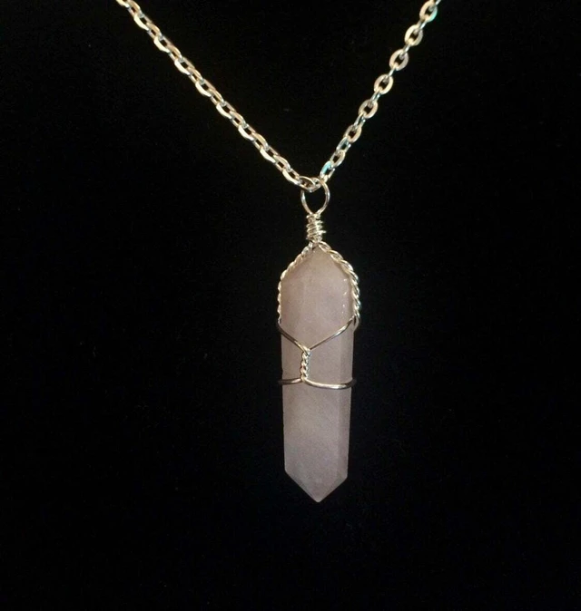 Rose Quartz Polished Point Pendant - Wire Wrapped | New Moon Beginnings