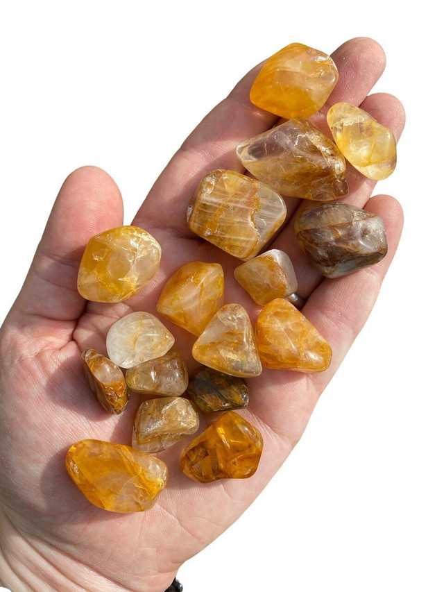 Tumbled Fire Quartz - Fire Quartz Tumbled Stone | New Moon Beginnings