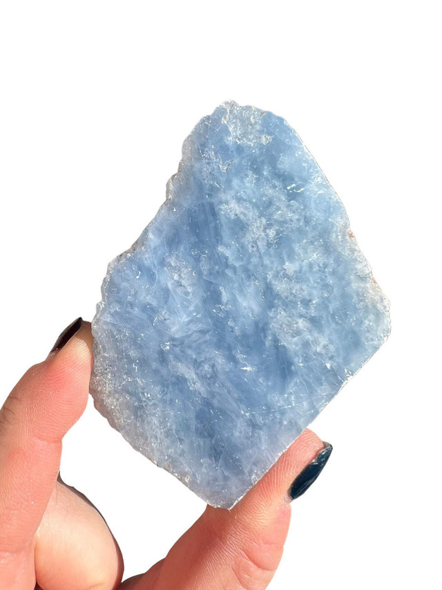 Blue Calcite Slab - New Moon Beginnings | New Moon Beginnings