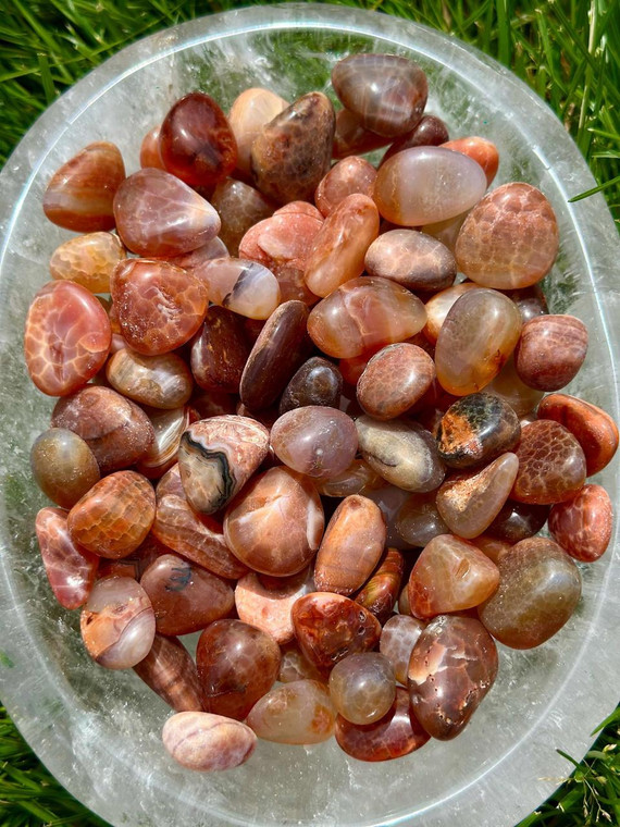 Fire Agate Tumbled Stone - New Moon Beginnings | New Moon Beginnings