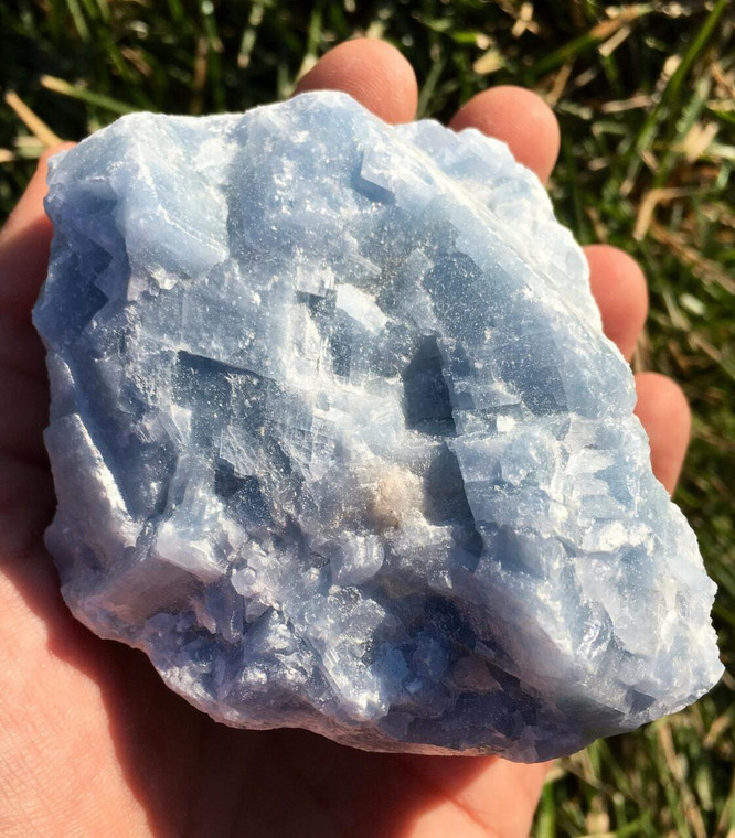 Raw Blue Calcite Crystal | New Moon Beginnings