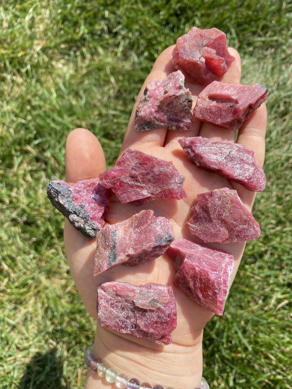 Raw Rhodonite Stone | New Moon Beginnings