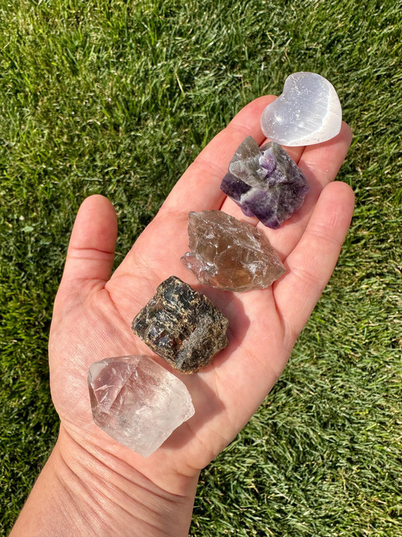 Strength & Protection Stone Set (Raw & Polished Heart) | New Moon ...