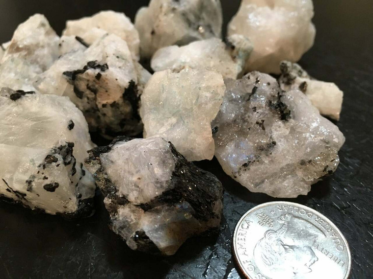 Raw Rainbow Moonstone Stone - Natural | New Moon Beginnings