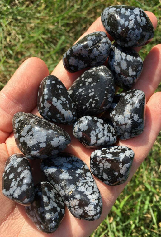 Tumbled Snowflake Obsidian - Snowflake Obsidian Tumbled Stone | New ...