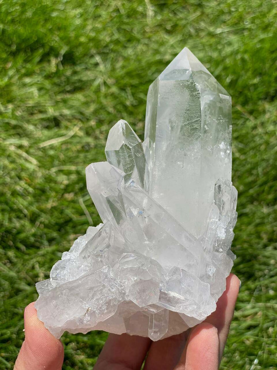Raw Phantom Quartz Cluster - Extra Quality - 52 | New Moon Beginnings