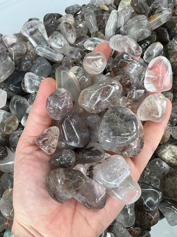 Lodolite Quartz Tumbled Stone | New Moon Beginnings