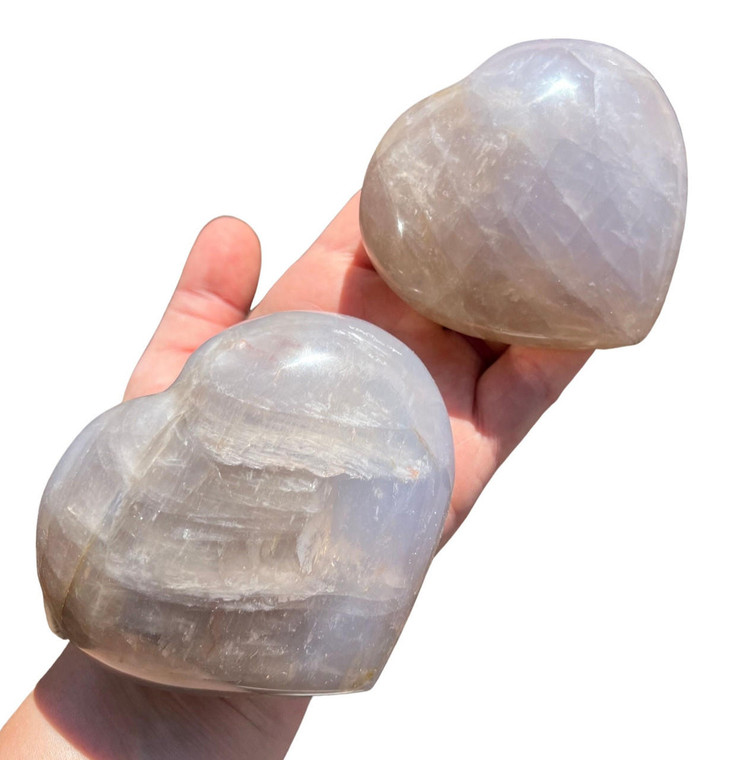 Blue Rose Quartz Heart | New Moon Beginnings