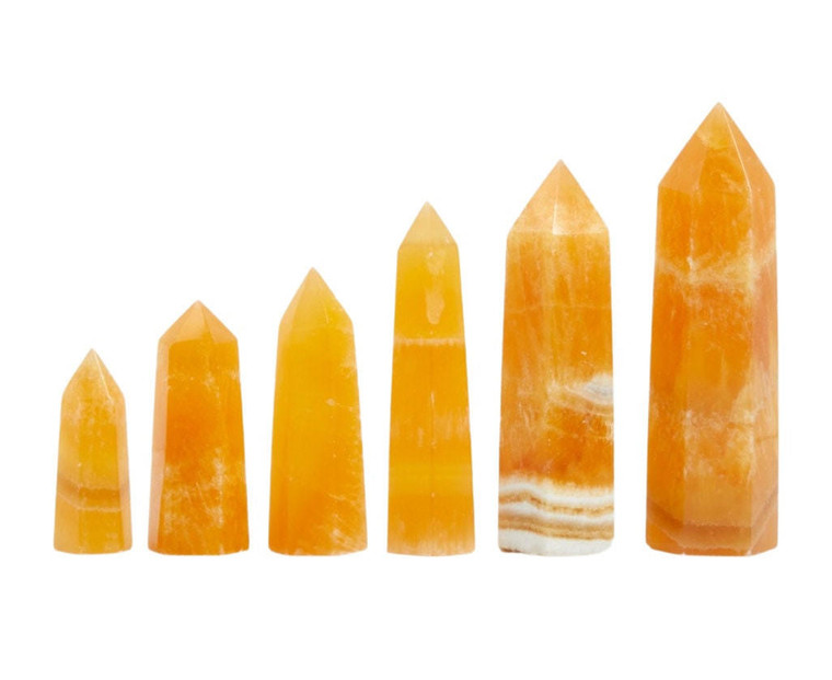Orange Calcite Tower | New Moon Beginnings