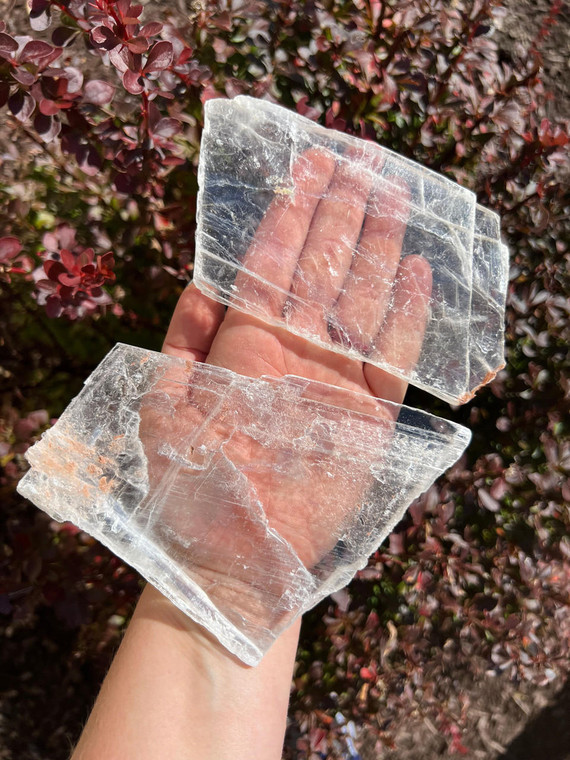 Clear Selenite Crystal Slab | New Moon Beginnings